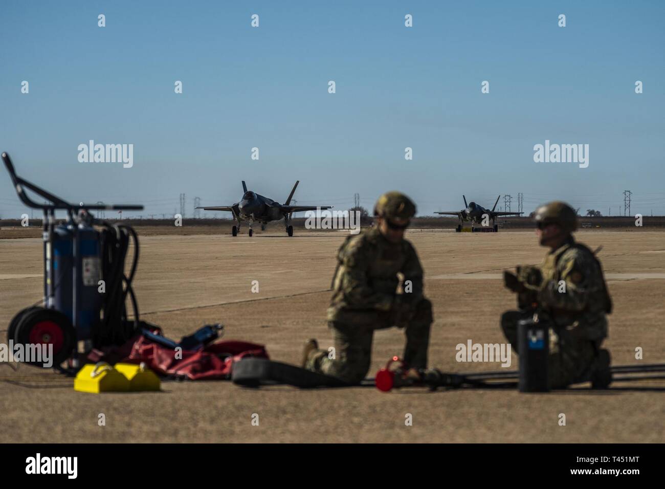 Two Airmen from the 27th Special Operations Logistics Readiness ...