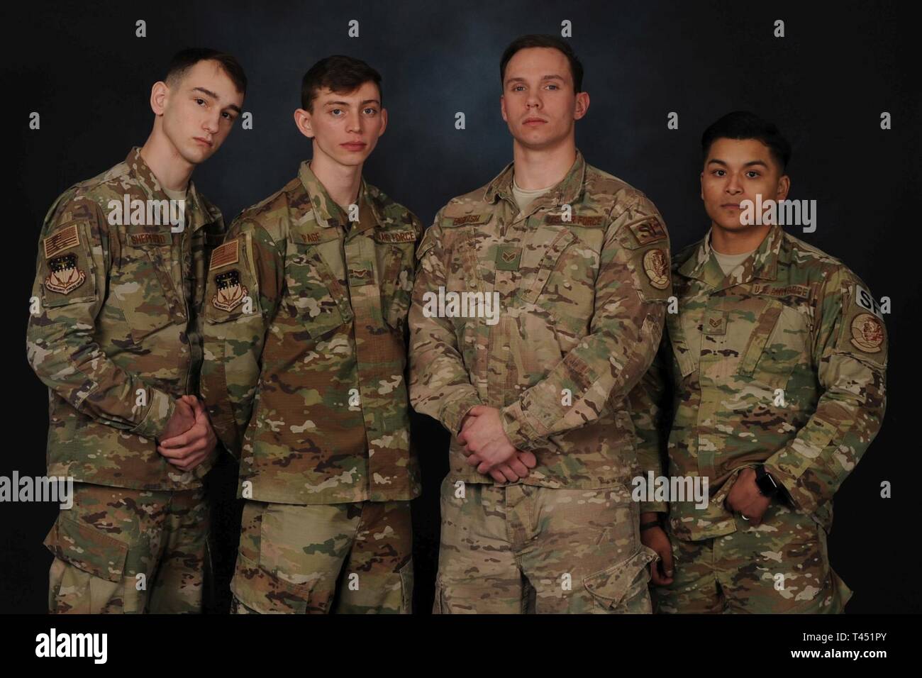 From left, Senior Airman Tyler Shepherd, 341st Missile Security Forces ...