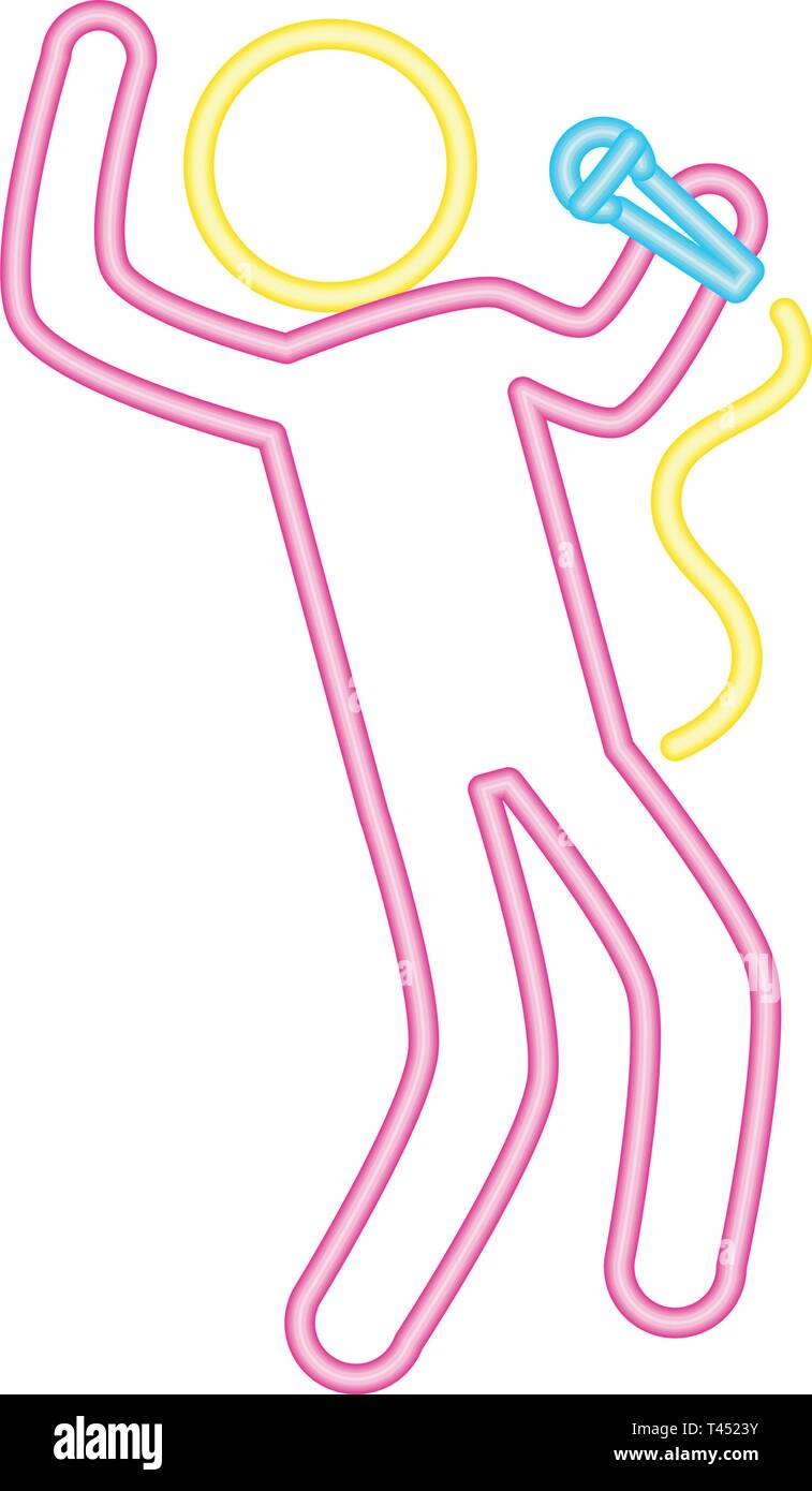 singer microphone karaoke neon Stock Vector Image & Art - Alamy