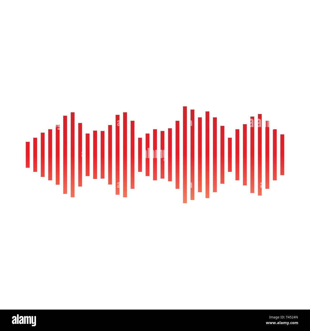 sound wave icon. Vector illustration, flat design Stock Vector Image ...