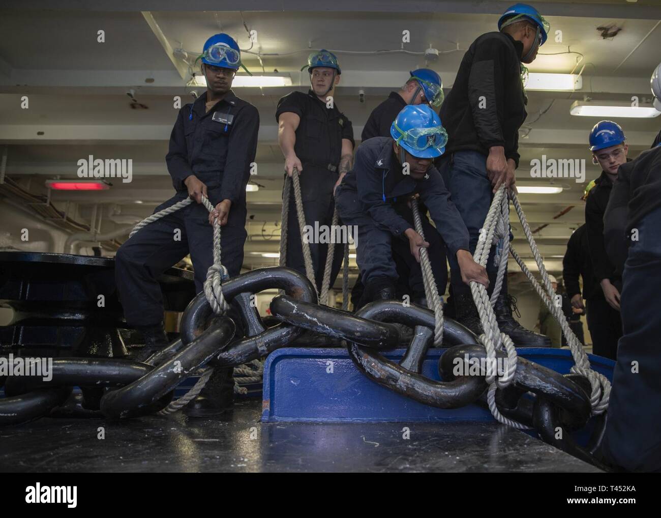 NEWPORT NEWS, Va. (Feb. 27, 2019) Sailors assigned to USS Gerald R ...