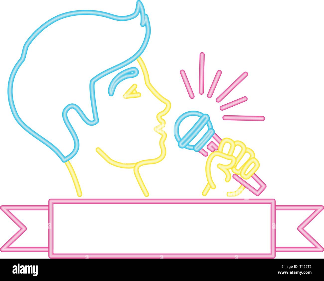 singer microphone karaoke neon Stock Vector Image & Art - Alamy