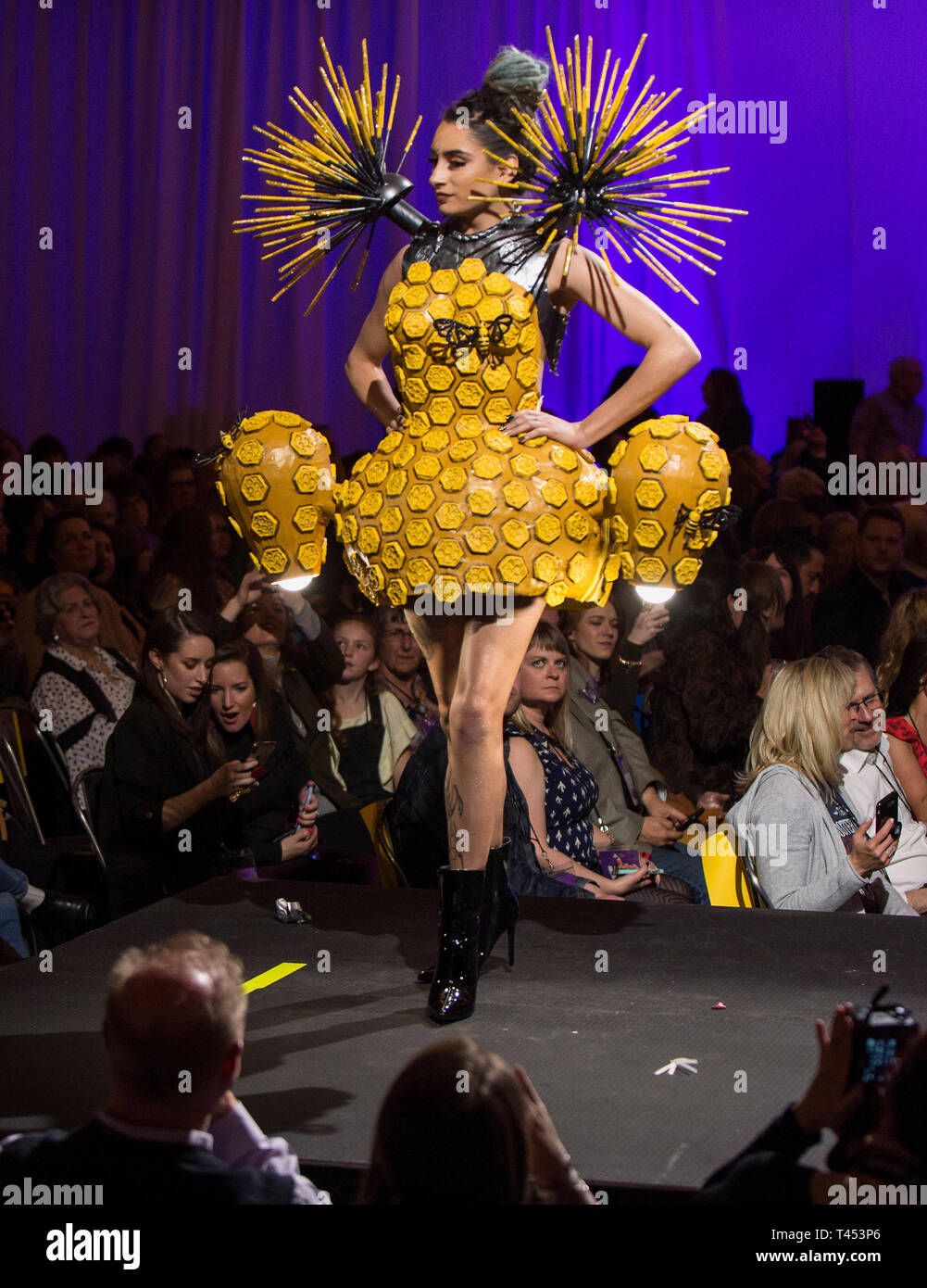 Aurora, Colorado, USA. 12th Apr, 2019. A model walks the runway during ...