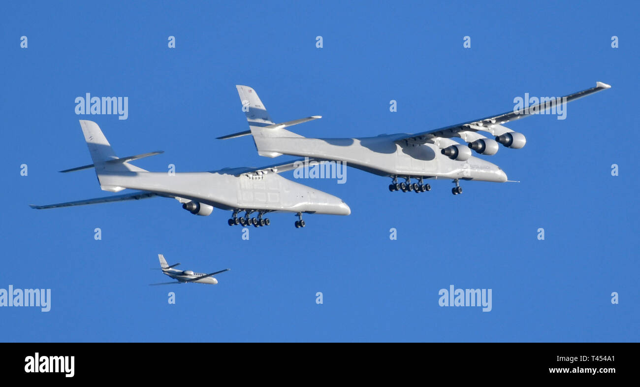 Mojave, California, USA. 13th Apr, 2019. Stratolaunch, the private ...