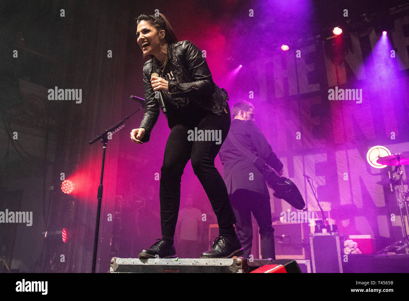 SAN FRANCISCO, CA - APRIL 12: Aimee Allen of the Interrupters performs ...