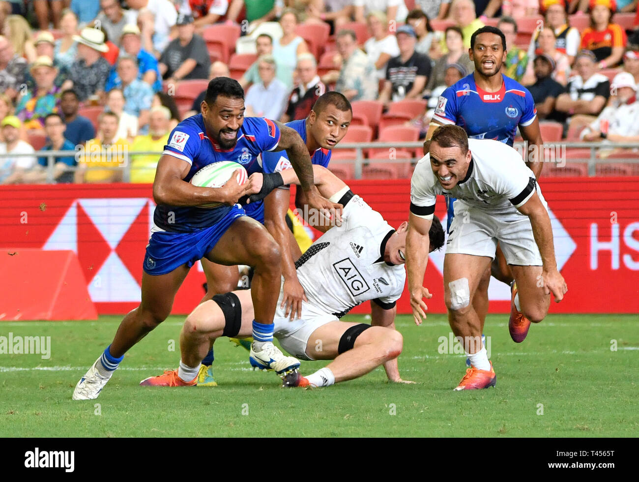 Singapore, Singapore. 13th Apr, 2019. Samoa's Tomasi Alosio Logotuli ...