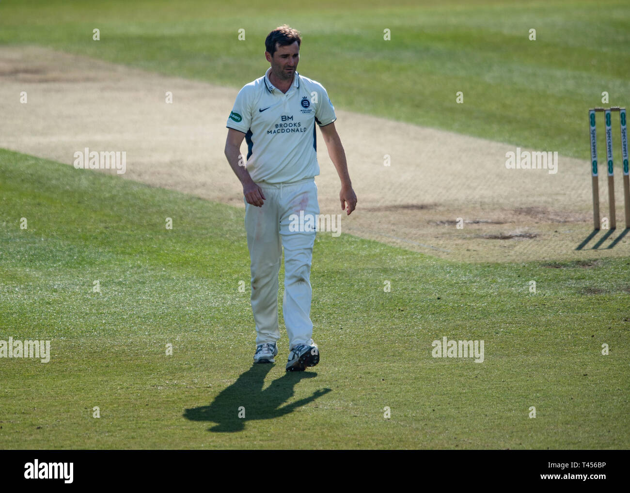 London, UK. 13th Apr, 2019. Tim Murtagh of Middlesex during Specsavers ...