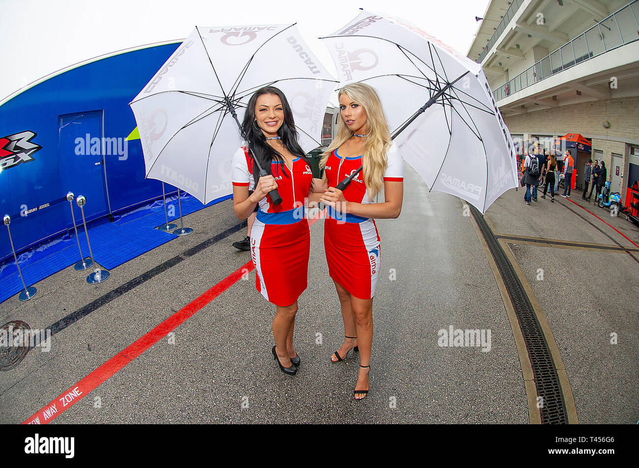 April 13, 2019: Ducati Pramac Paddock Girls in action before the start ...