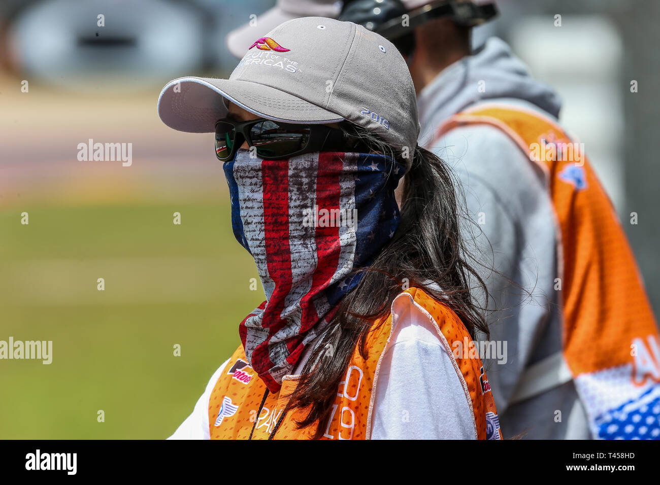 Austin, Texas, USA. 13th Apr, 2019. Race track officials in action ...