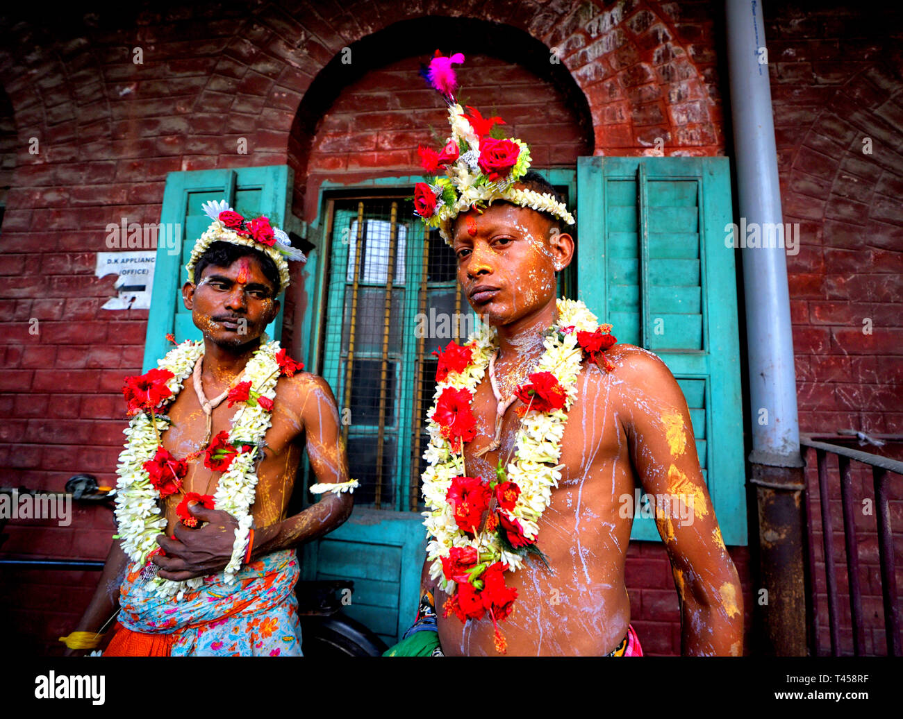 Hindu Devotees / Sannyasi's are seen preparing for Fire play ritual ...