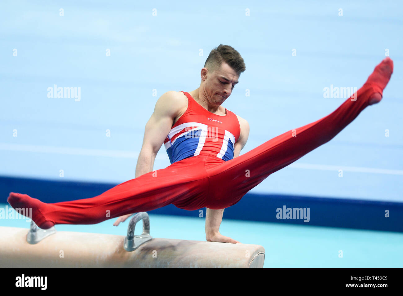 Max Whitlock from Great Britain seen in action during the Apparatus ...