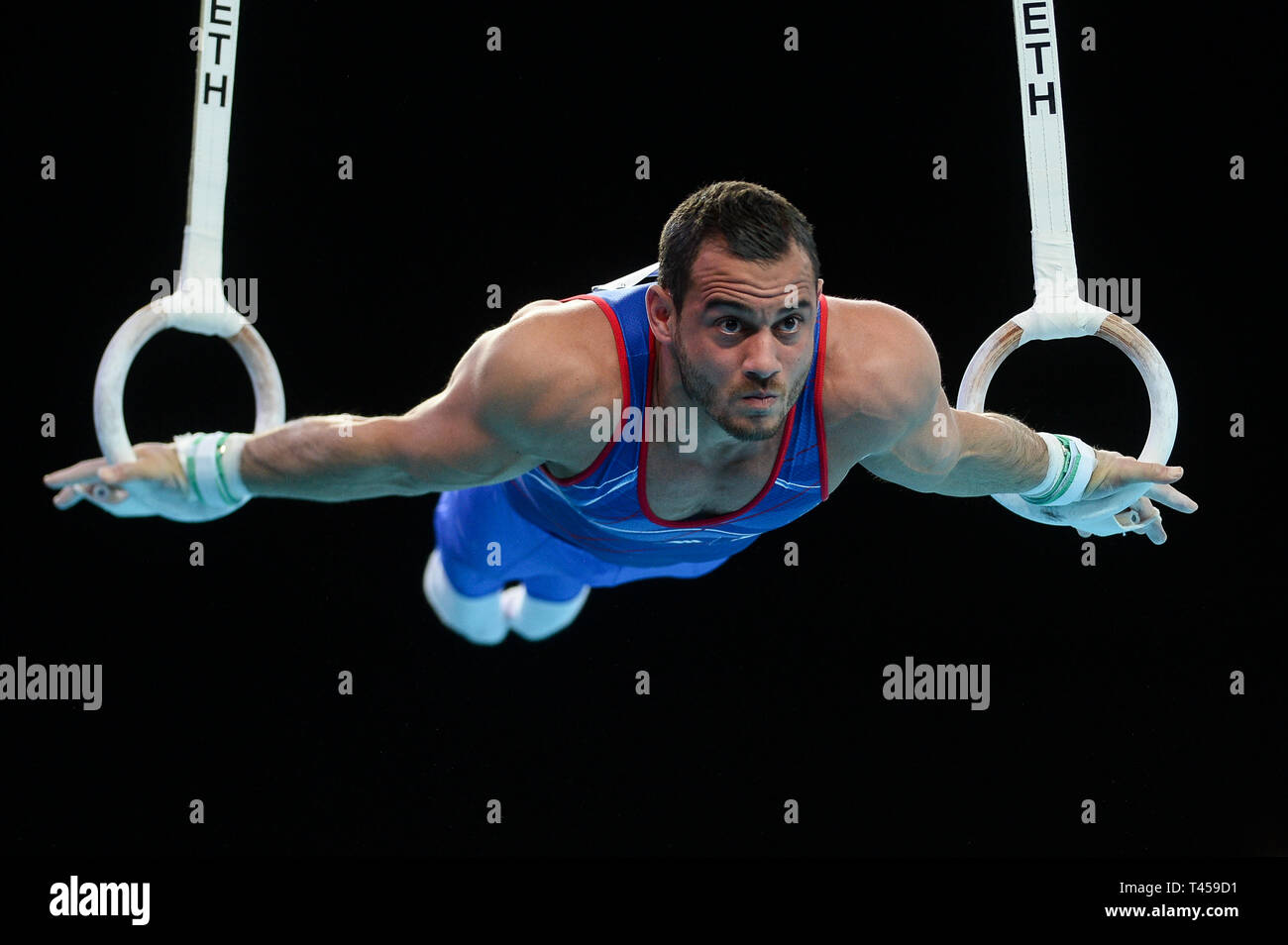 Samir Ait Said from France seen in action during the Apparatus Finals ...