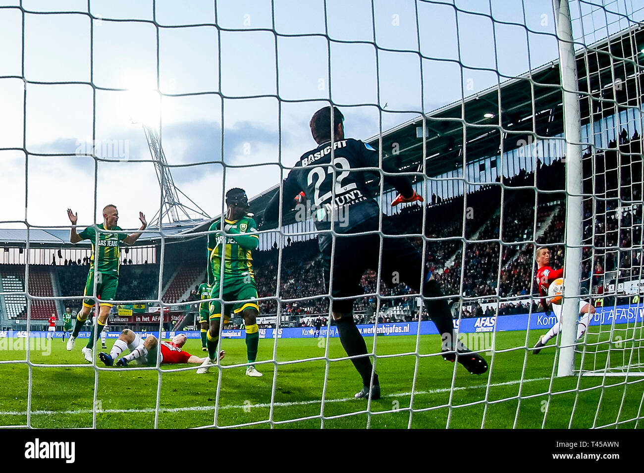 ALKMAAR, AZ - ADO Den Haag, 13-04-2019 football, Dutch Eredivisie ...