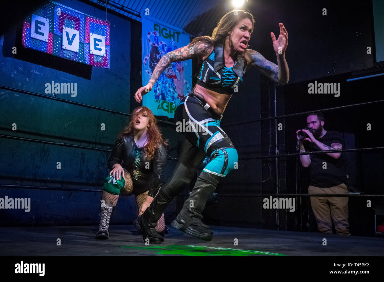 London, UK. 13th April, 2019. Eve Women’s Wrestling “Bigger than SHEsus ...