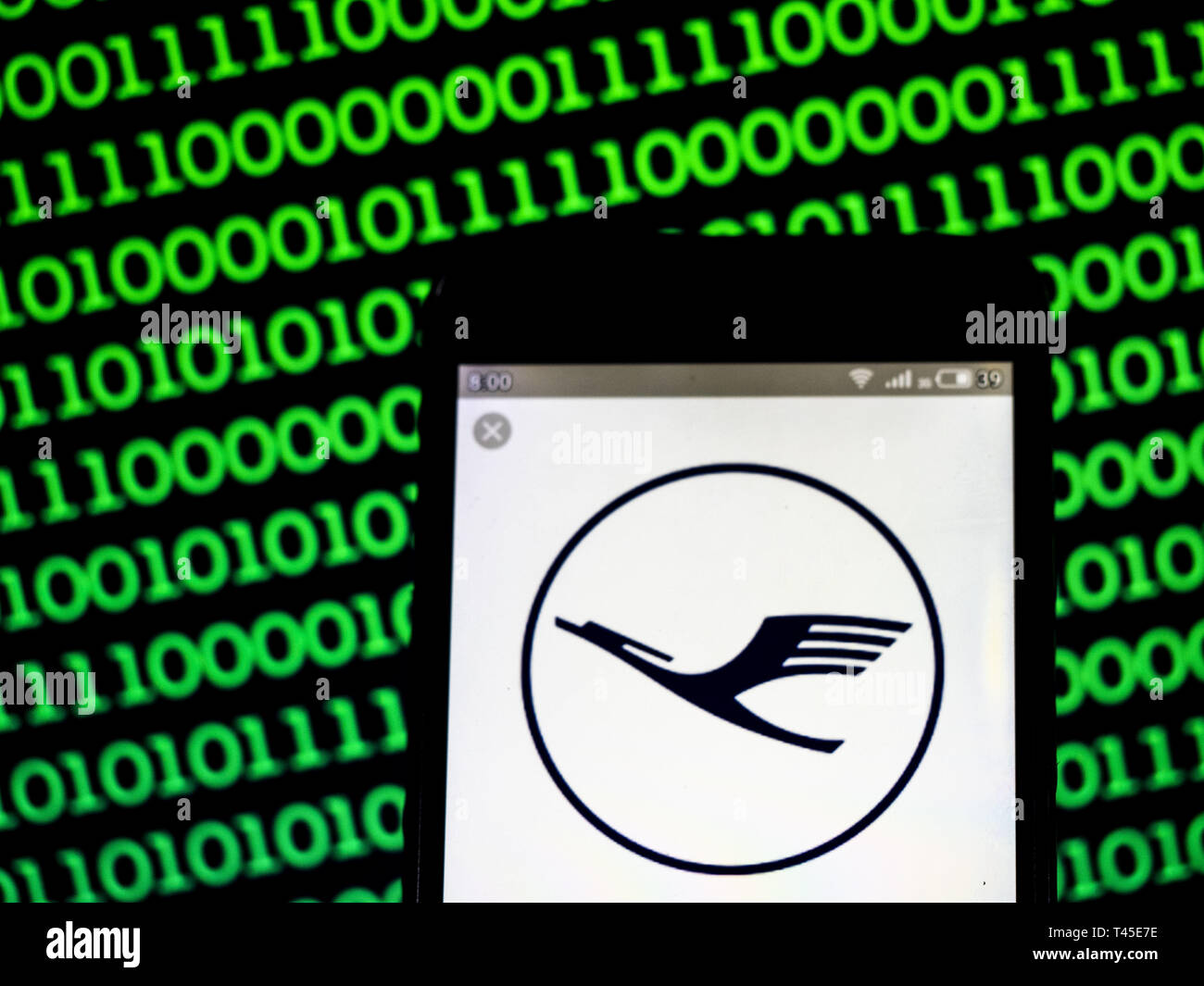 Kiev, Ukraine. 14th Apr, 2019. In this photo illustration a Deutsche ...