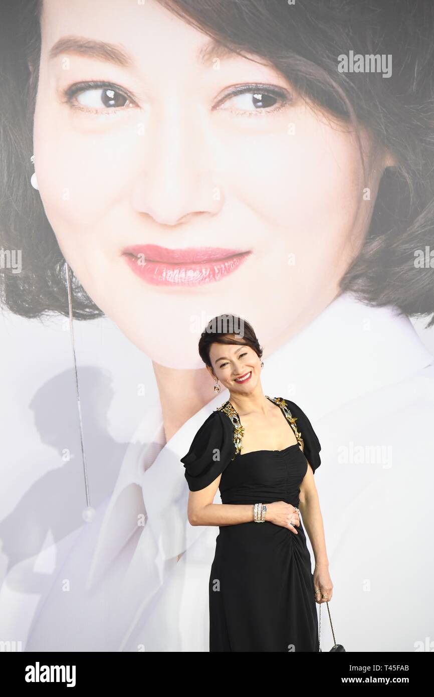 Hong Kong, China. 14th Apr, 2019. Actress Kara Wai poses on the red ...