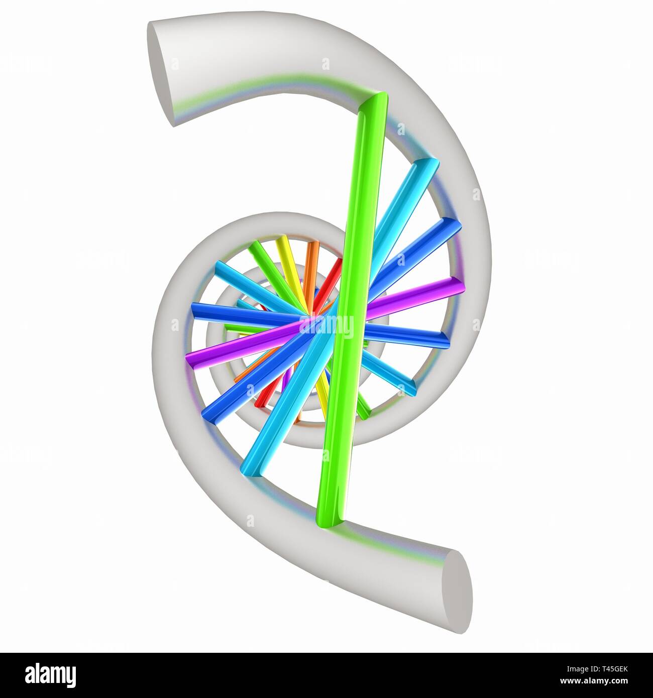 Chromosome 3d model genetics Cut Out Stock Images & Pictures - Alamy