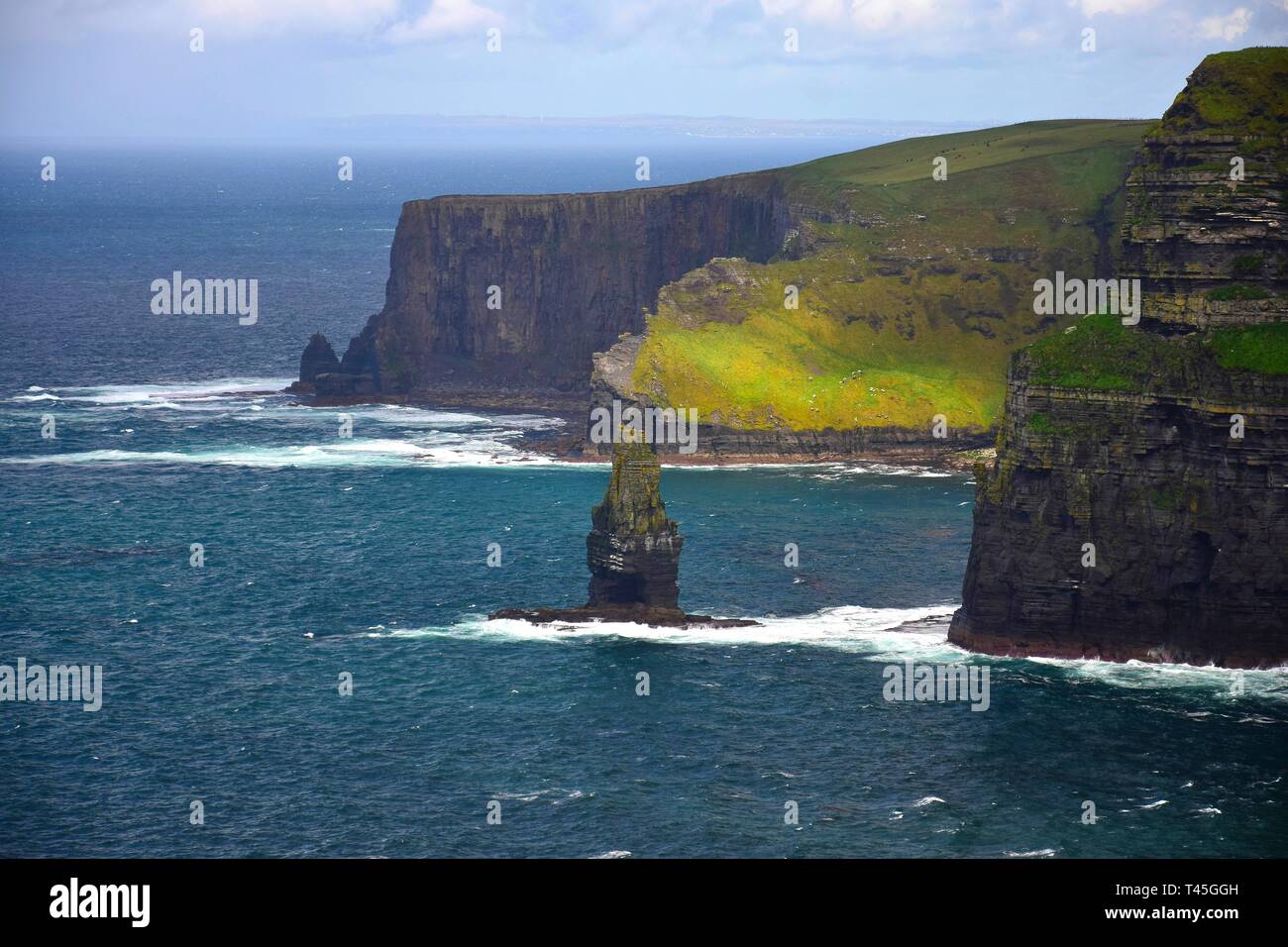 The Cliffs of Moher on the west coast of Ireland in County Clare Stock ...