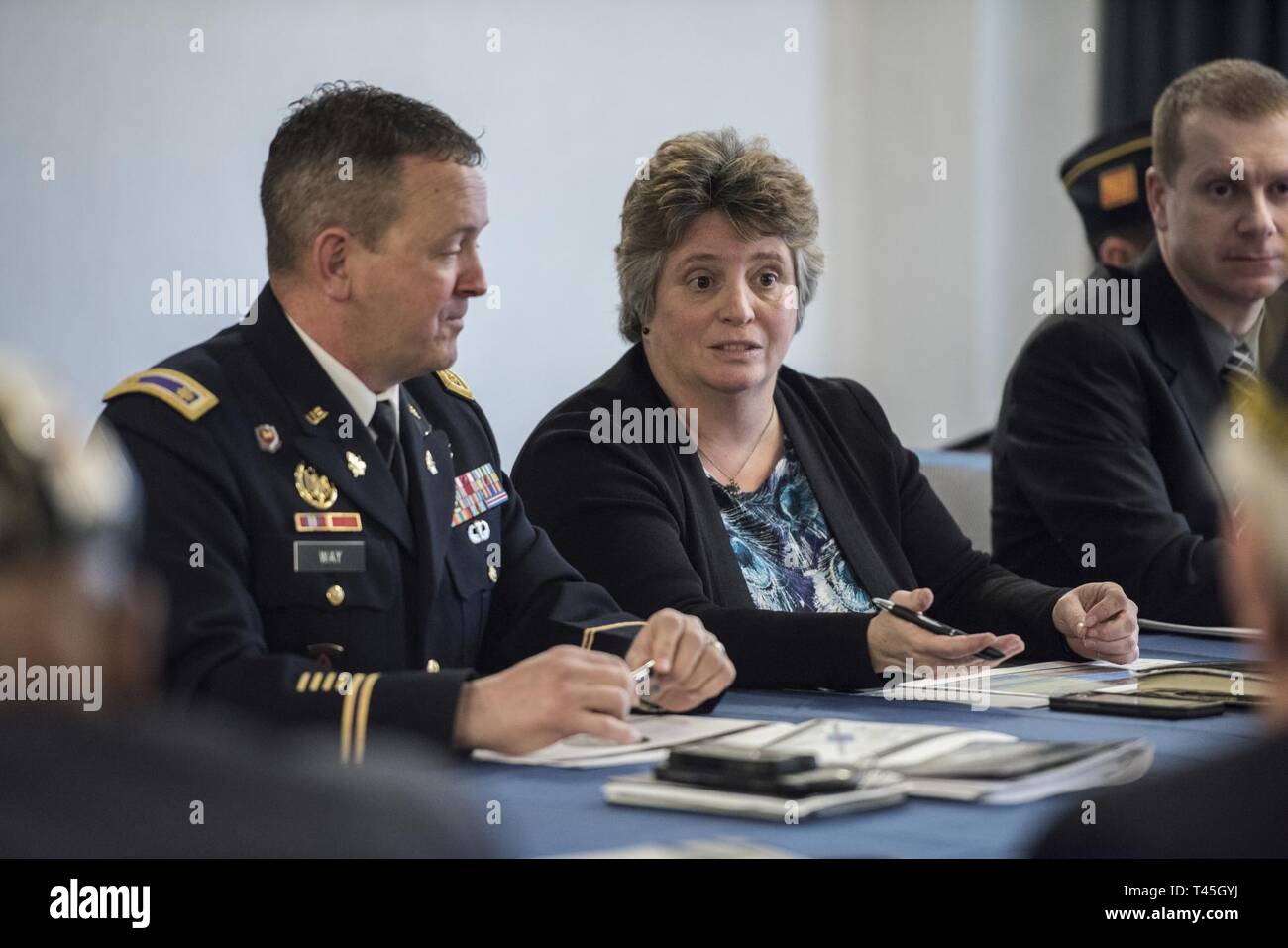 Renea Yates (right), deputy superintendent, Arlington National Cemetery ...
