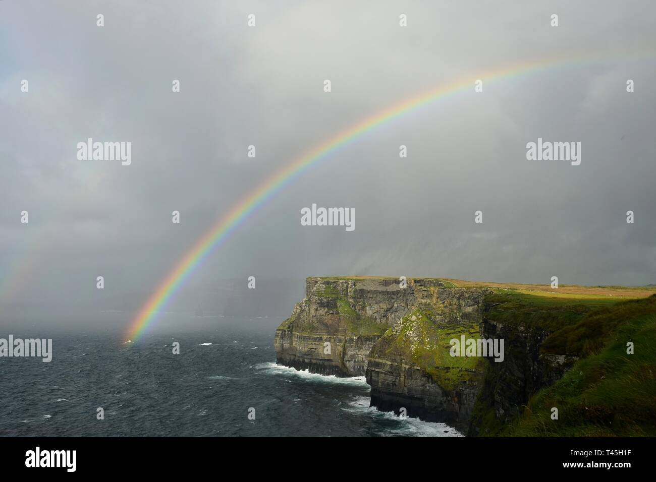 Rainbow over cliffs of moher hi-res stock photography and images - Alamy