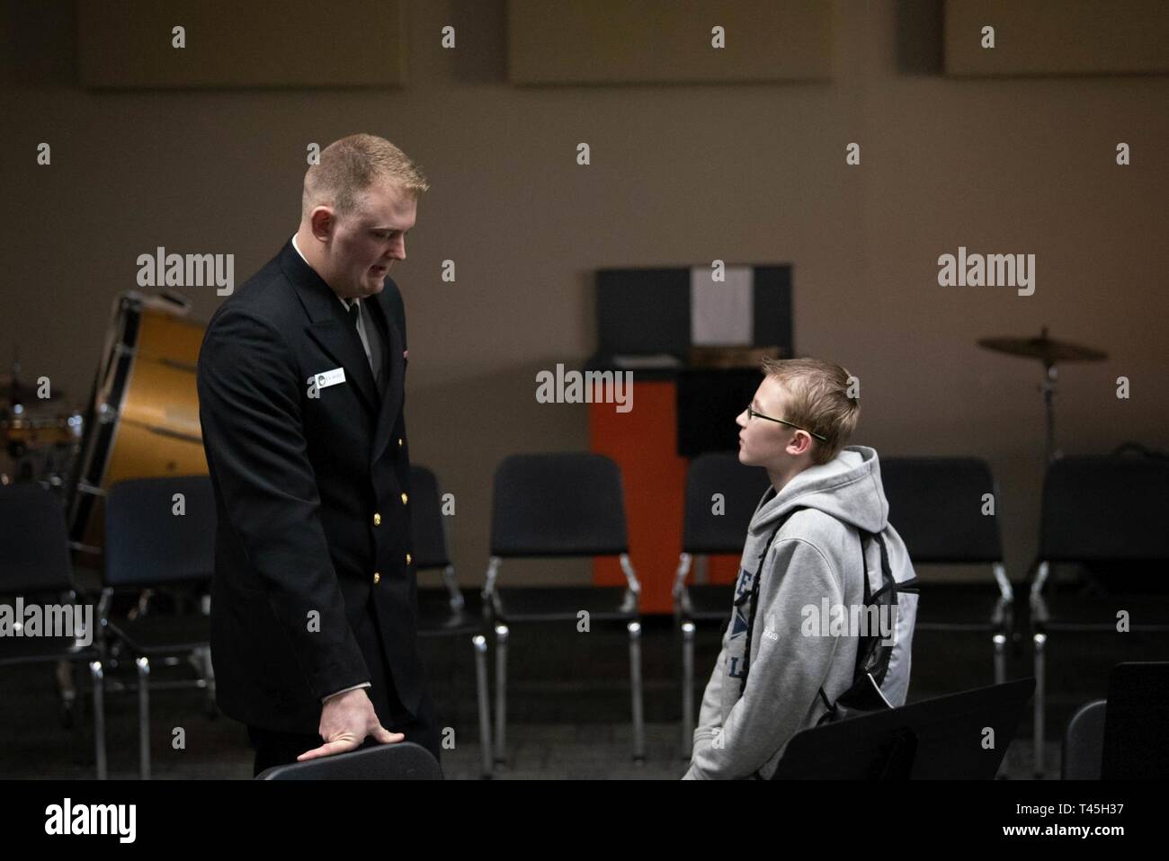 JACKSON, Miss. (Feb. 25, 2019) Musician 1st Class Benjamin Hauser, from ...