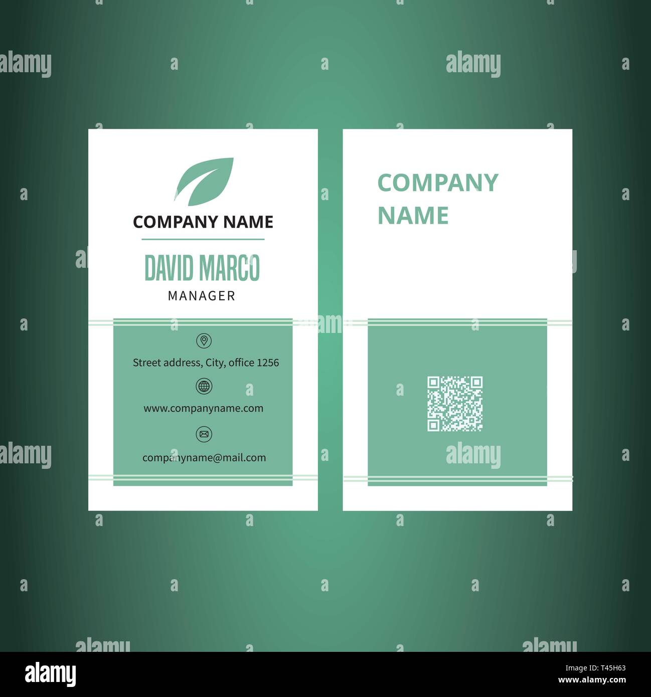 Logo business card template Stock Vector Images - Alamy
