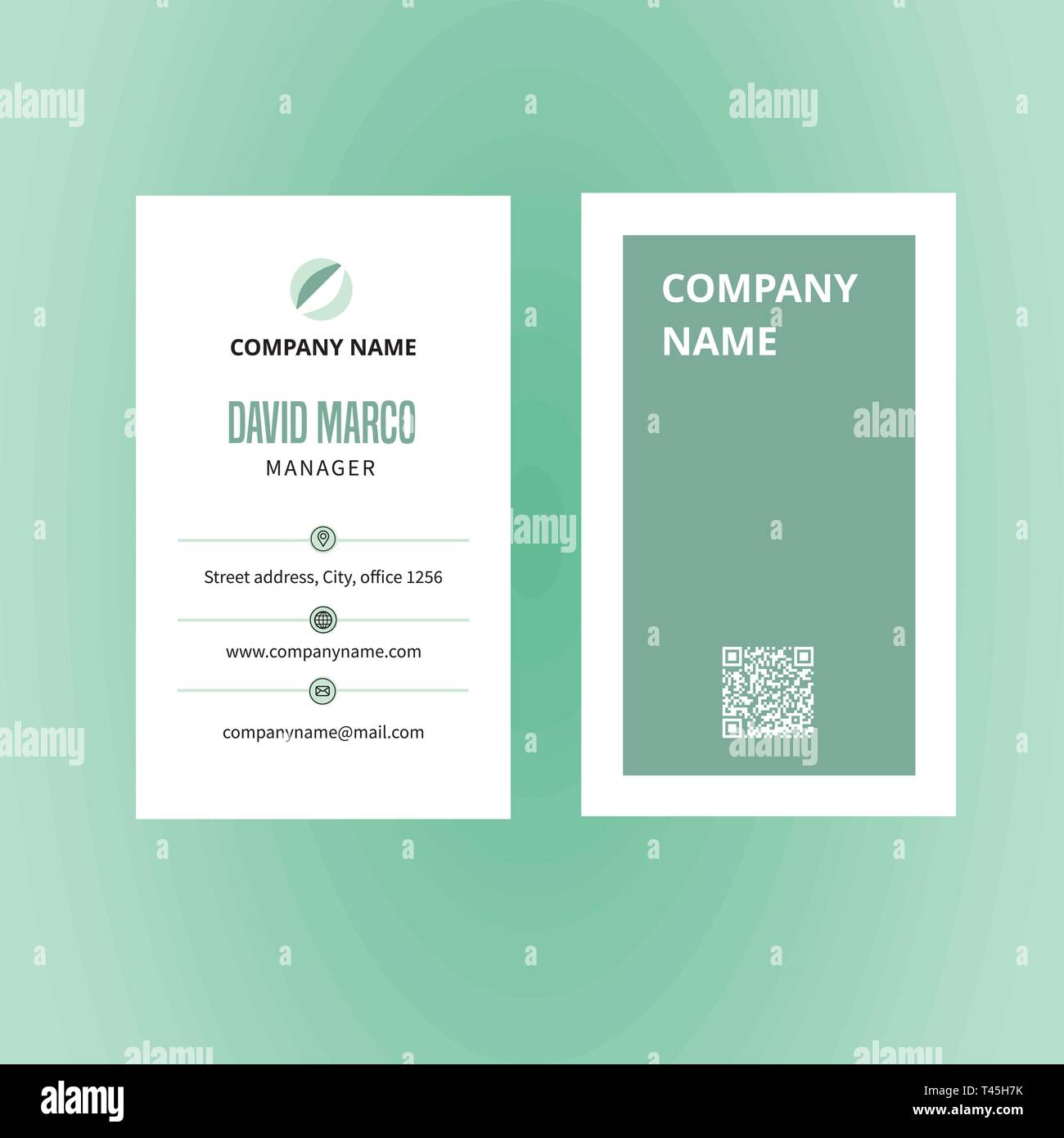 Business card template classic design Stock Vector Image & Art - Alamy