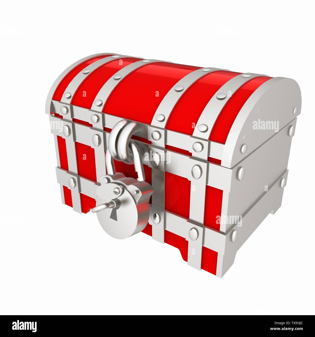 Treasure chest drawing with color Cut Out Stock Images & Pictures - Alamy