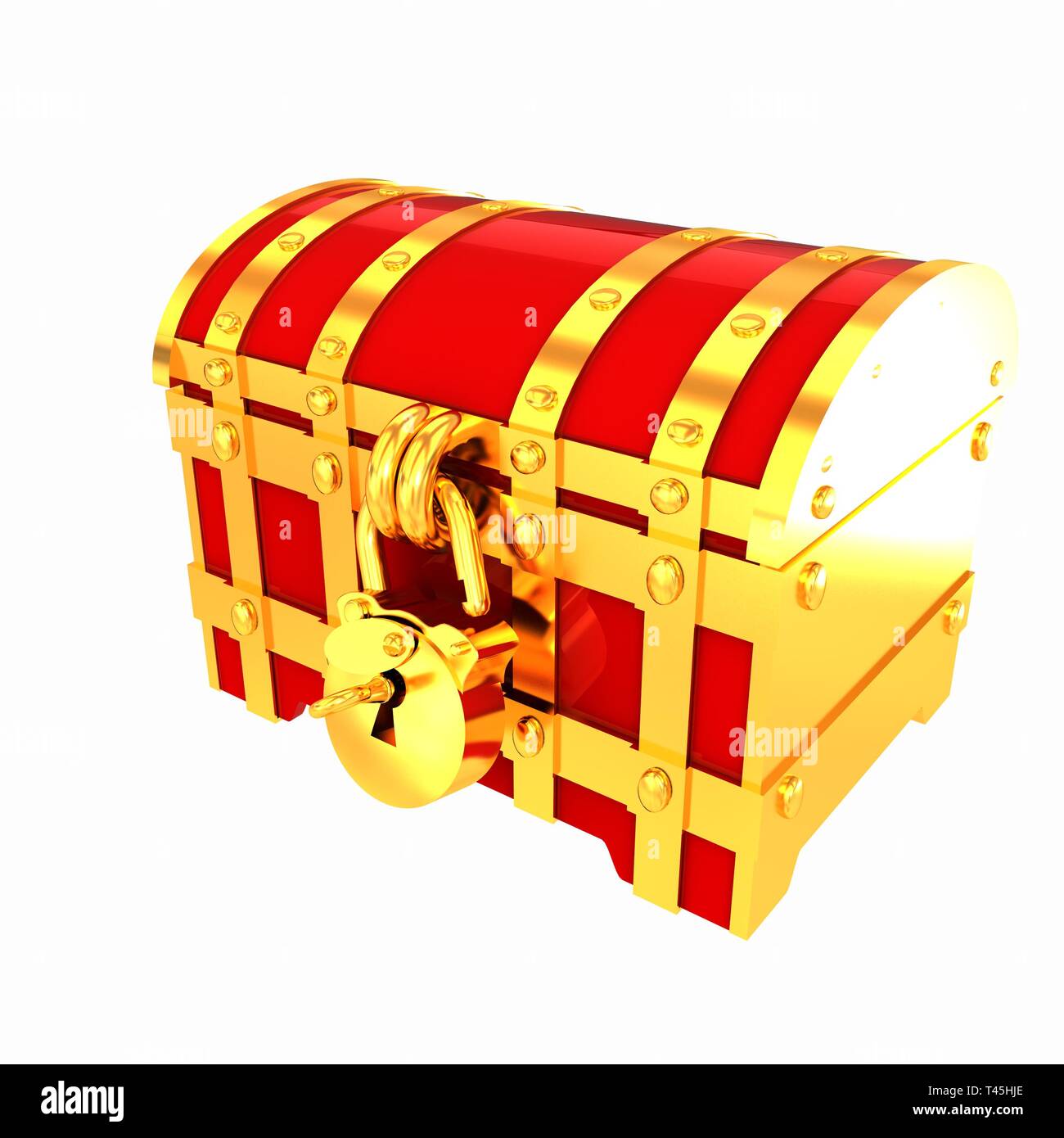 Treasure chest drawing with color Cut Out Stock Images & Pictures - Alamy