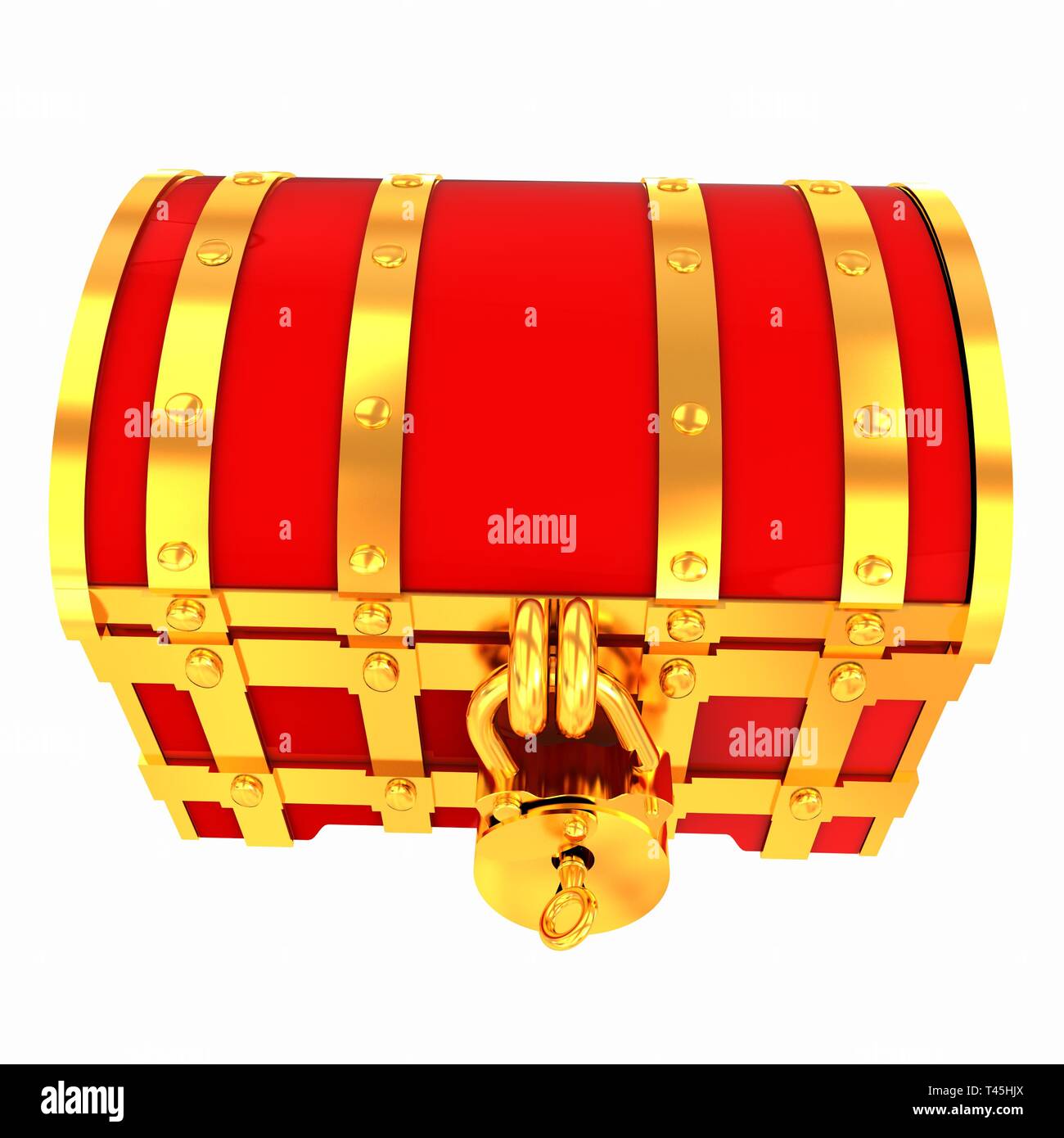 Treasure chest drawing with color Cut Out Stock Images & Pictures - Alamy