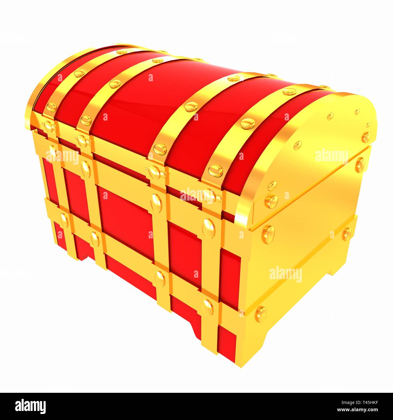 Treasure chest drawing with color Cut Out Stock Images & Pictures - Alamy