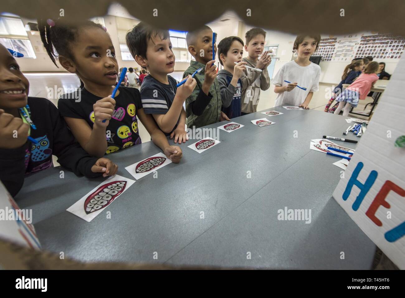 Sollars Elementary School students practice proper brushing techniques ...