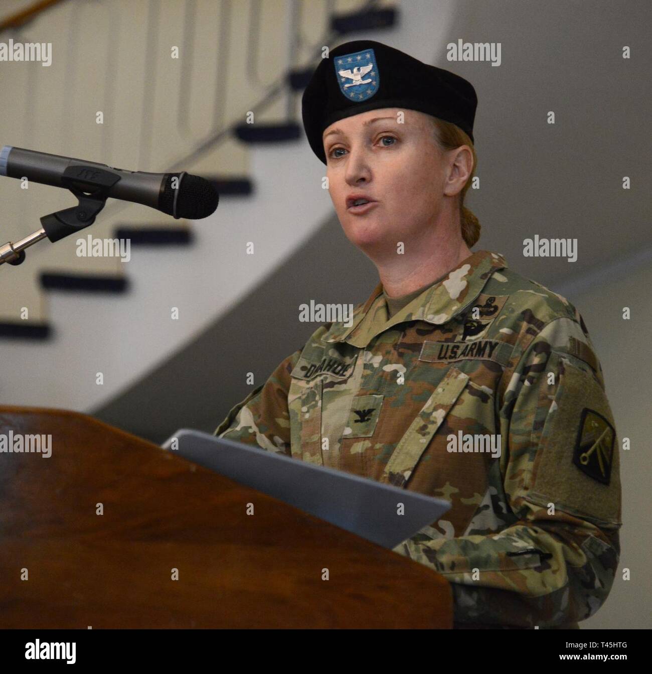 U.S. Army Col. Michelle K. Donahue, Commander, 16th Sustainment Brigade ...