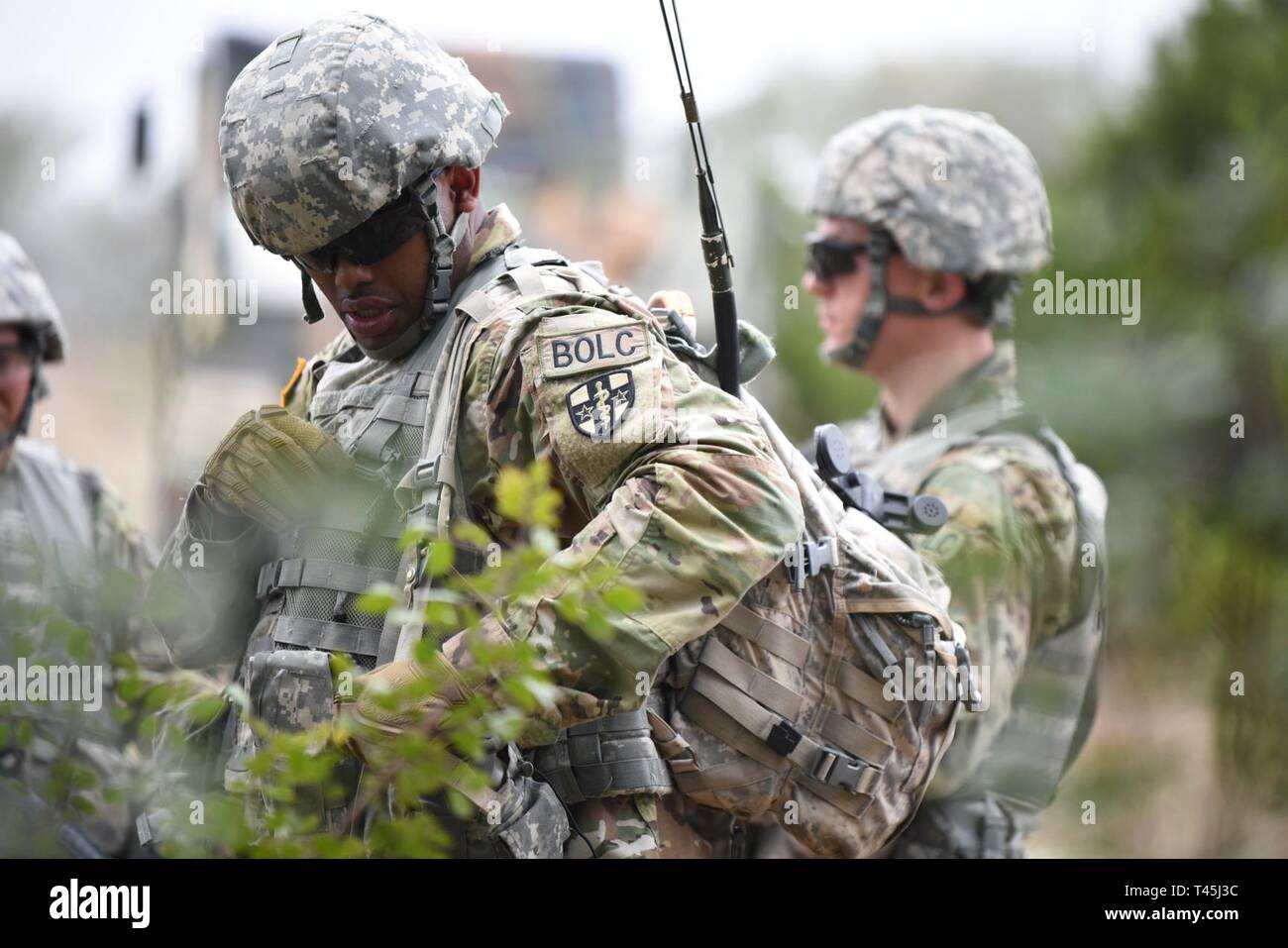Basic Officer Leadership Couse (BOLC) students undergoing medical ...