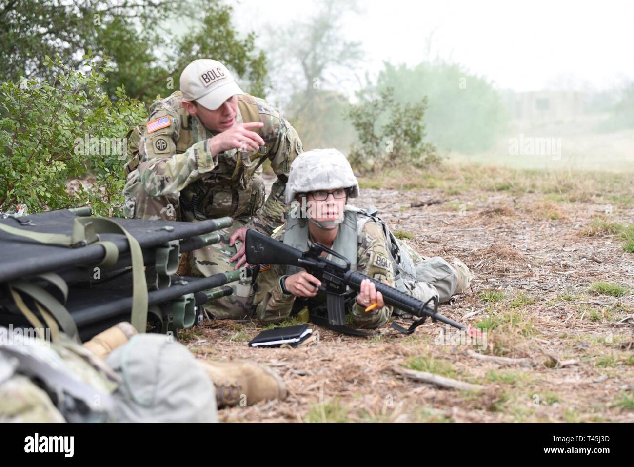 Basic Officer Leadership Couse (BOLC) students undergoing medical ...