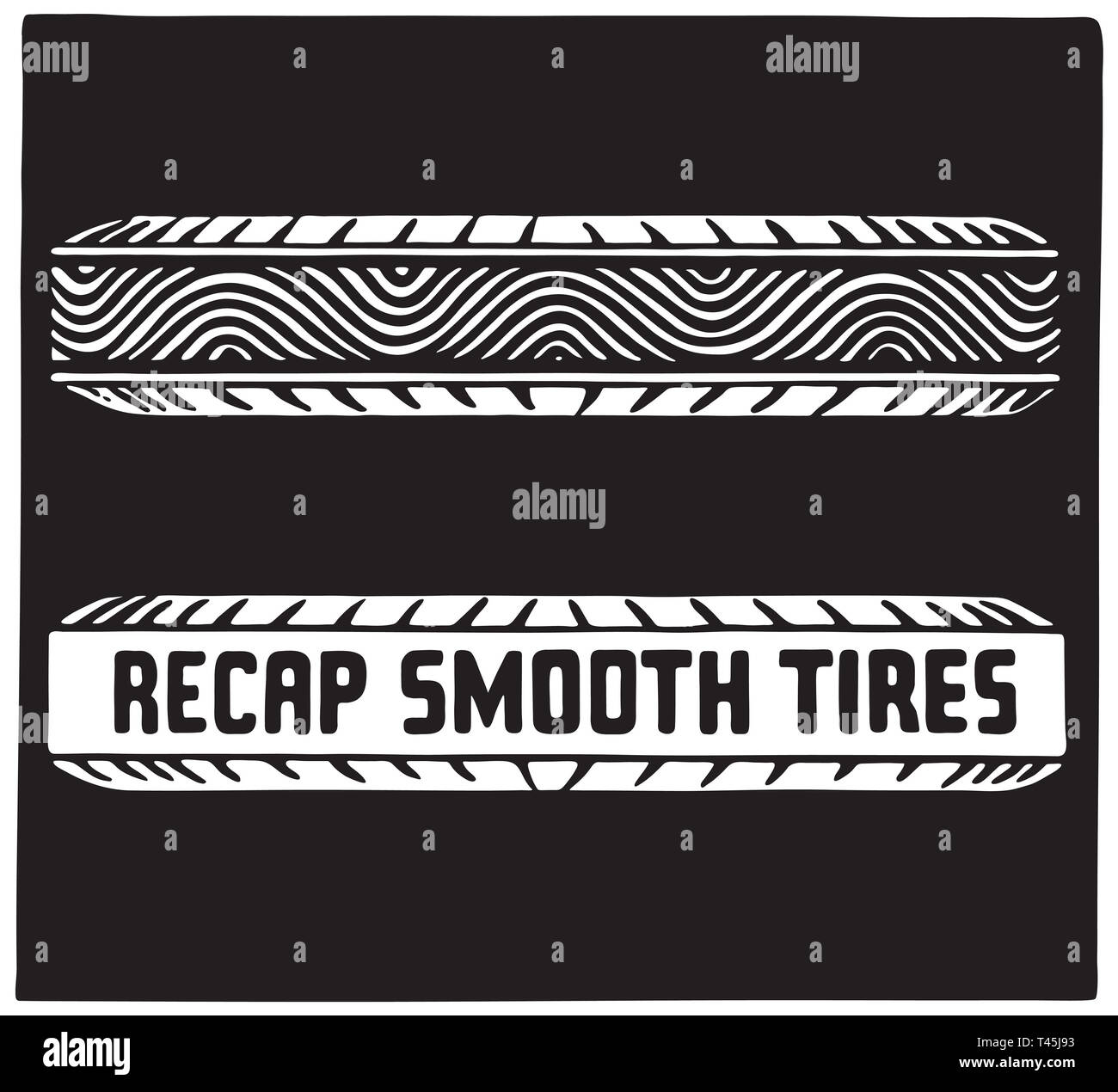Recap Smooth Tires Stock Photo - Alamy