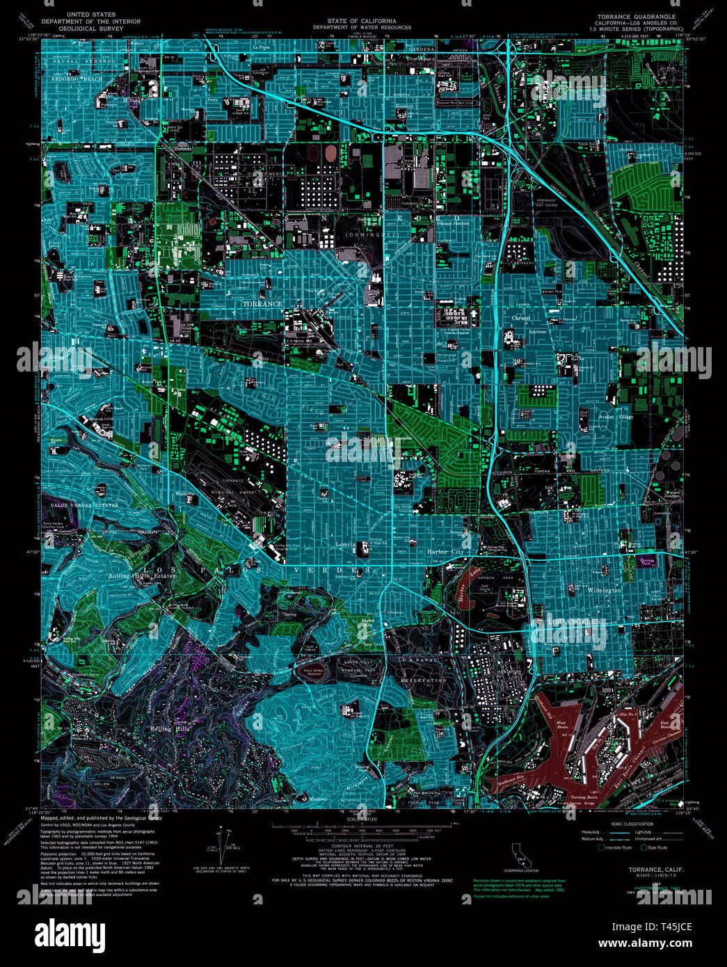 Map of torrance hi-res stock photography and images - Alamy