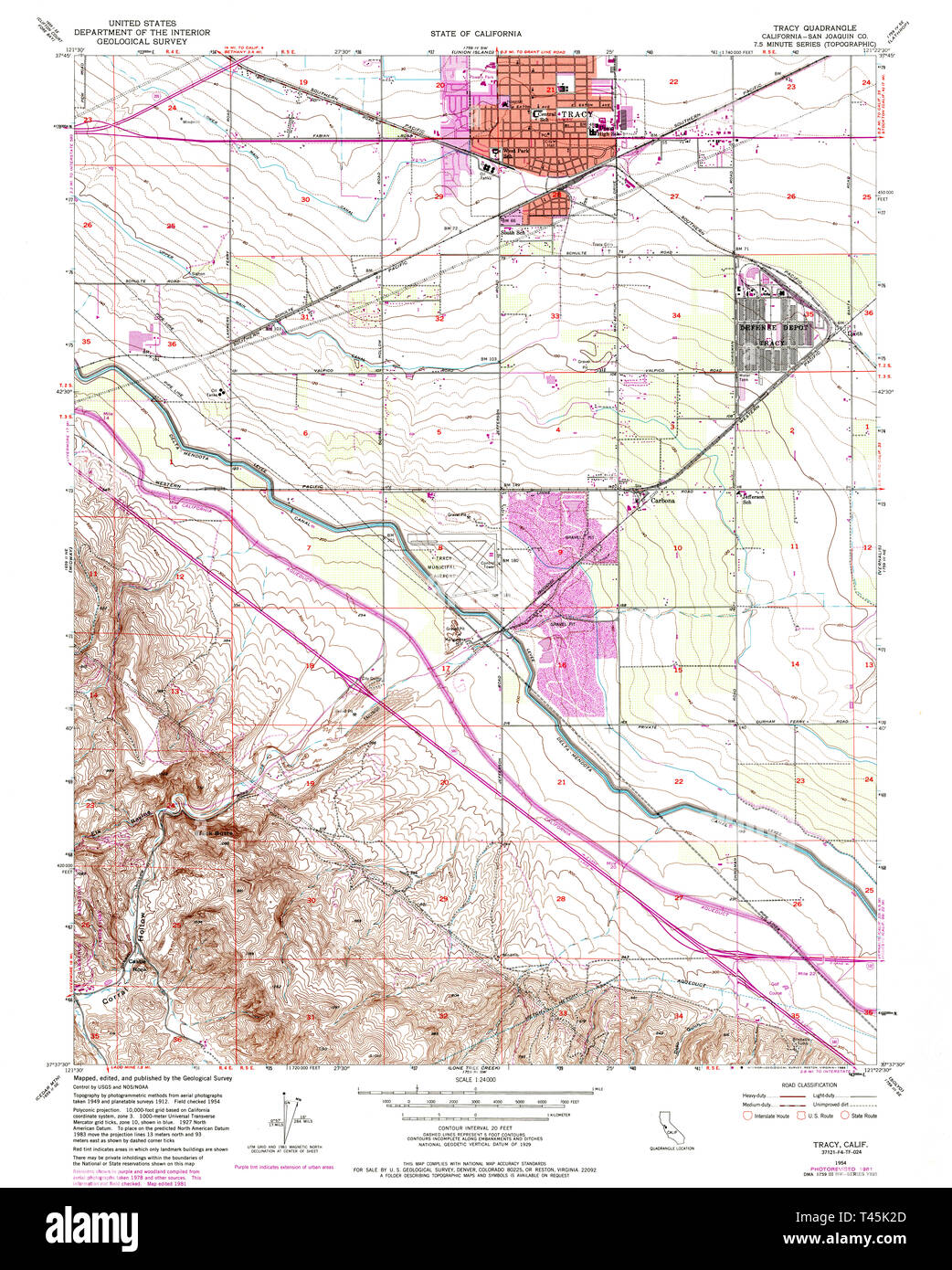 Tracy map hi-res stock photography and images - Alamy
