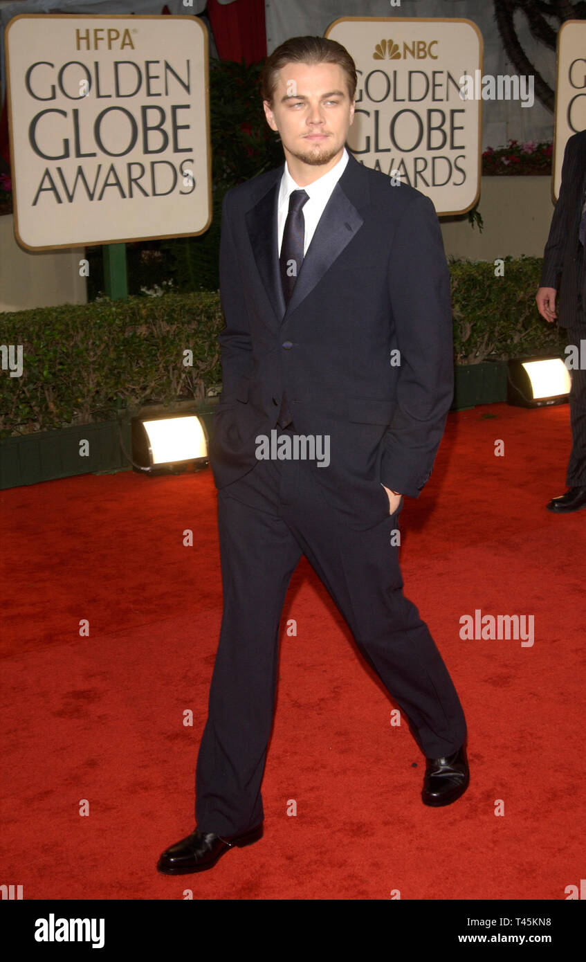 LOS ANGELES, CA. January 19, 2003: LEONARDO DiCAPRIO at the Golden ...