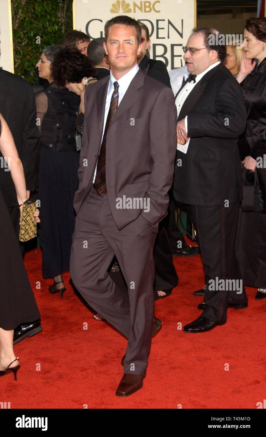 LOS ANGELES, CA. January 19, 2003: MATTHEW PERRY at the Golden Globe ...