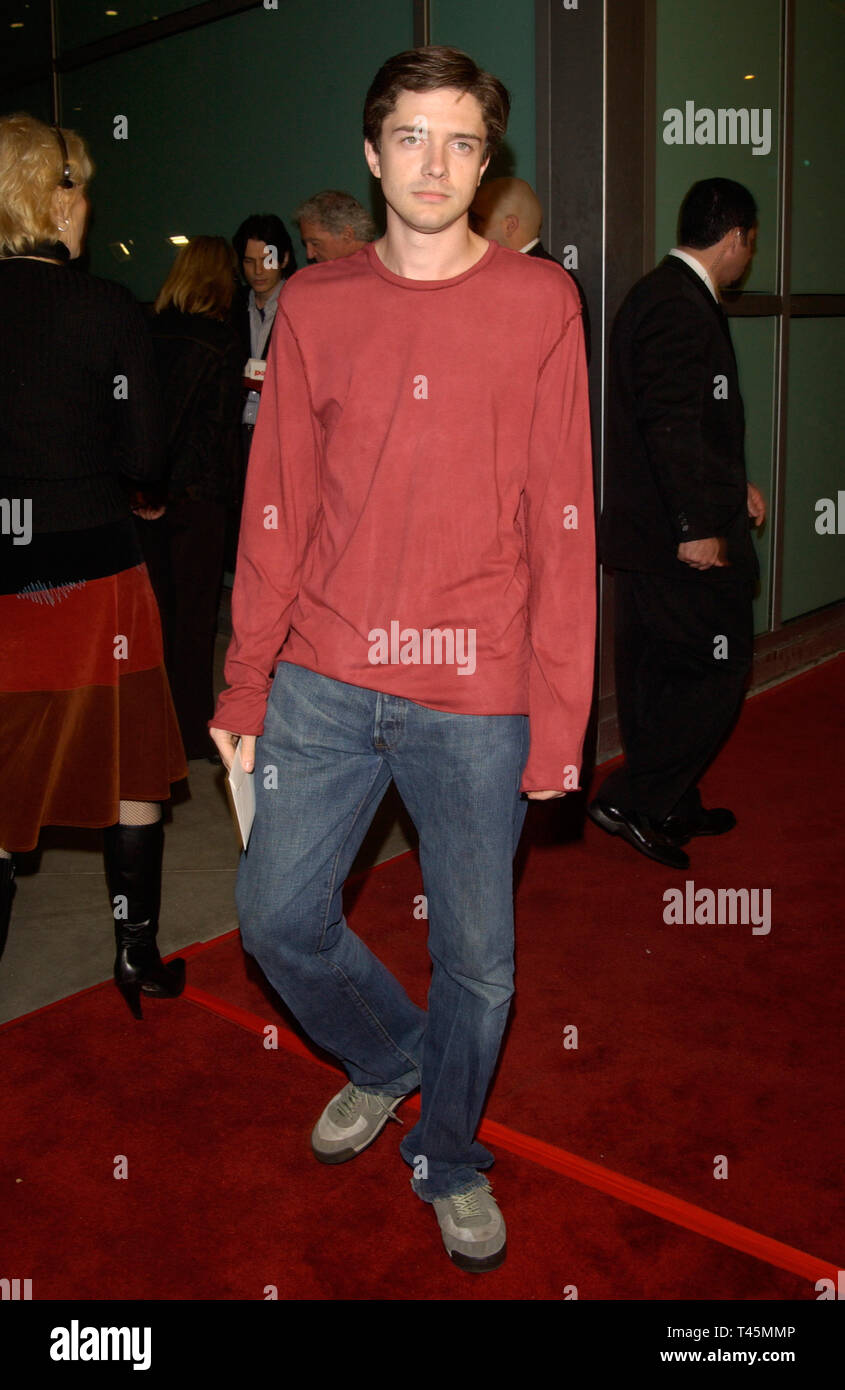 LOS ANGELES, CA. January 08, 2003: Actor TOPHER GRACE at the Los ...