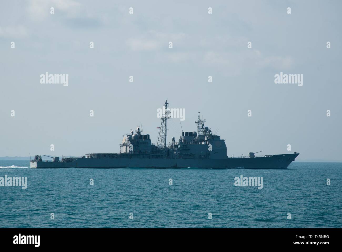 SOUTH CHINA SEA (March 5, 2019) The guided-missile cruiser USS Mobile ...