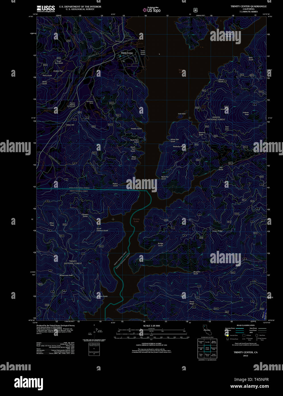 Trinity california map hi-res stock photography and images - Alamy