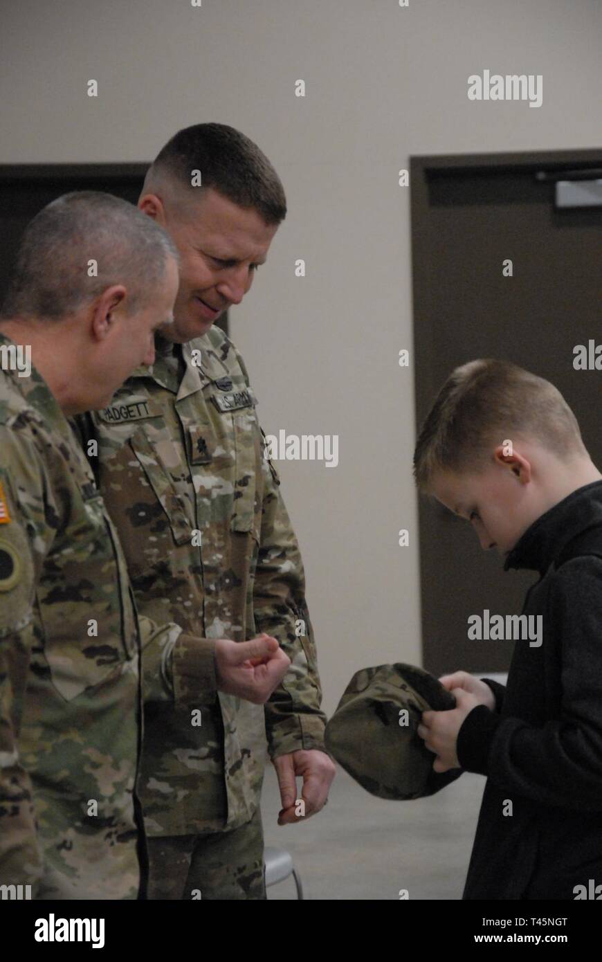 38th Infantry Division Maj. Gen. Gordon Ellis promoted Matthew Padgett ...