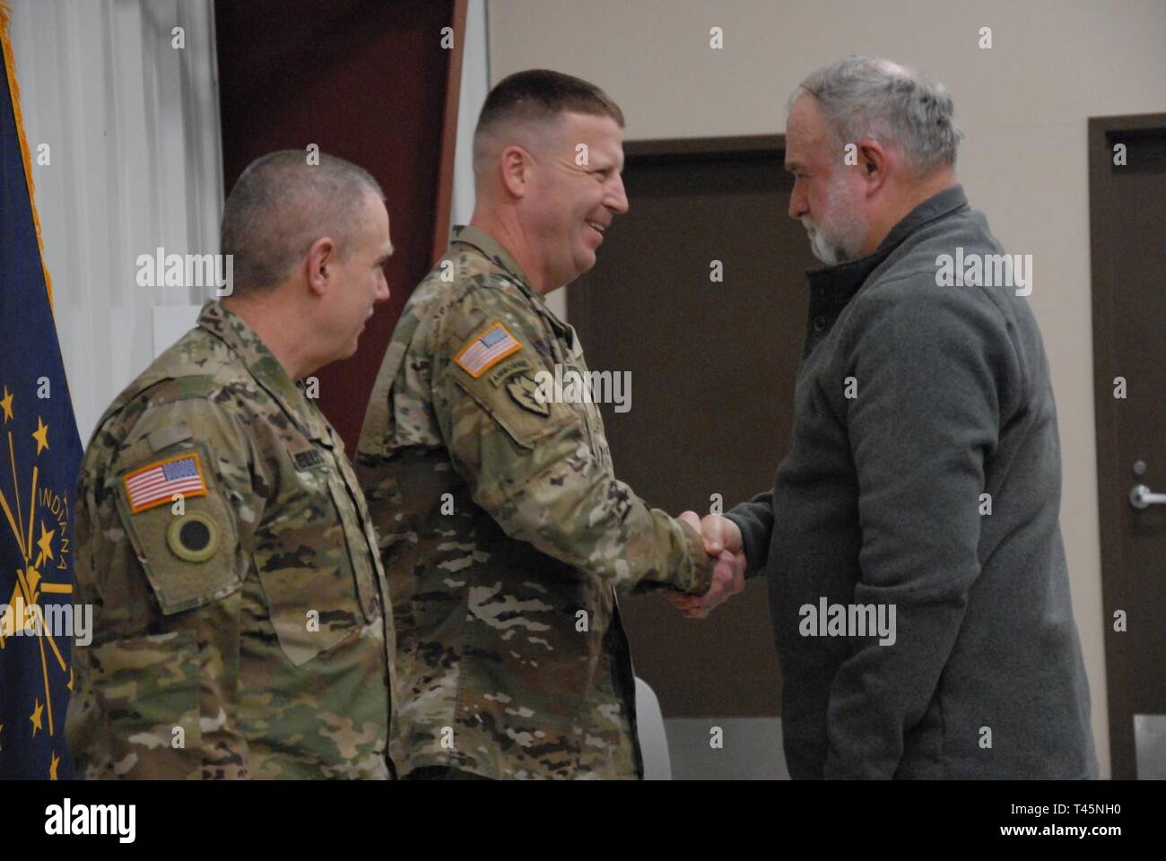 38th Infantry Division Maj. Gen. Gordon Ellis promoted Matthew Padgett ...