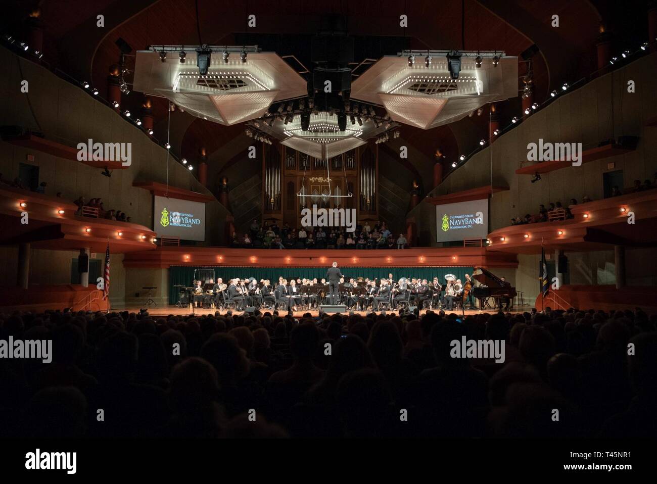 DENTON, Texas (March 5, 2019) The U.S. Navy Band performs a concert for ...