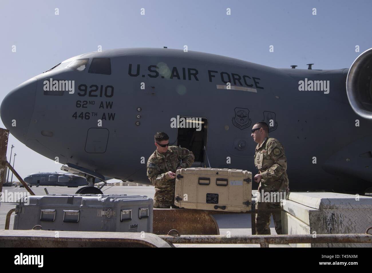 Tech. Sgt. Stephen Shockey, left, 379th Expeditionary Communications ...