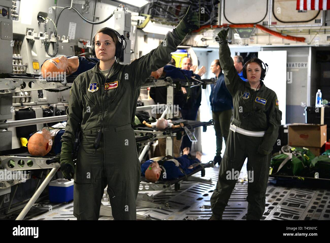 U.S. Air Force Tech Sgt. Katelyn Goorhouse, an aeromedical evacuation ...