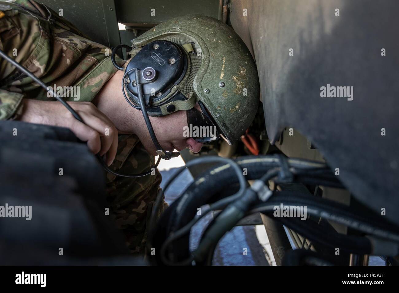 Spc. Gerald J. Trahan, a multiple launch rocket system crewmember ...