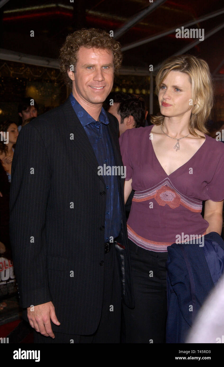 LOS ANGELES, CA. February 13, 2003: Actor WILL FERRELL & wife at the ...